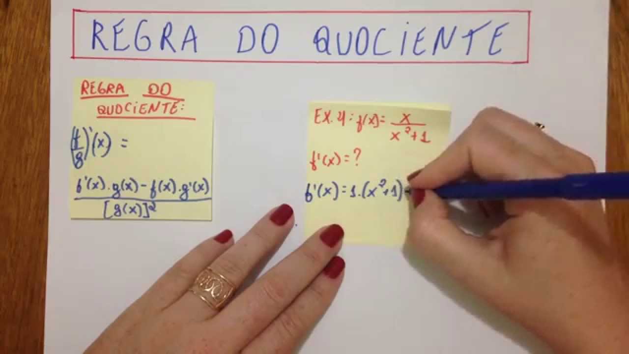 Regra do Quociente. Derivadas. Se Liga! - YouTube