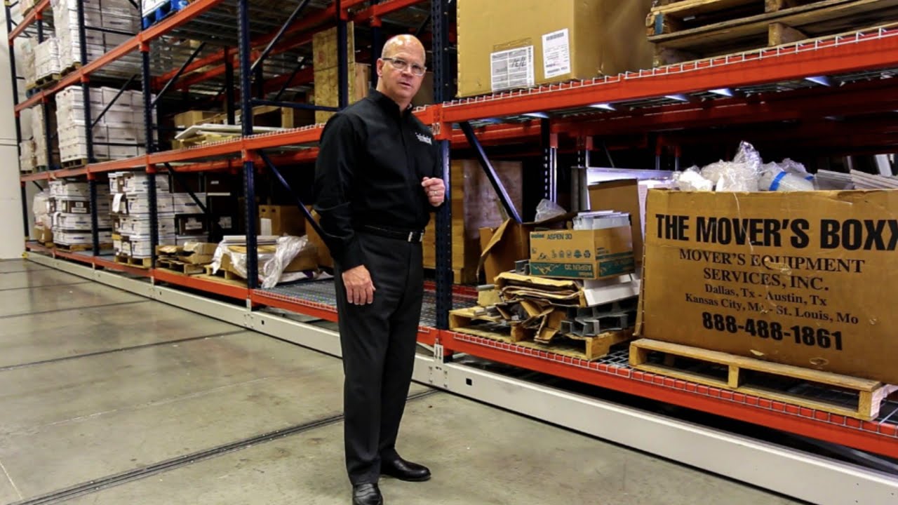 Mobile Warehouse Sliding Pallet Rack On Tracks Or Rails Saves Space ...