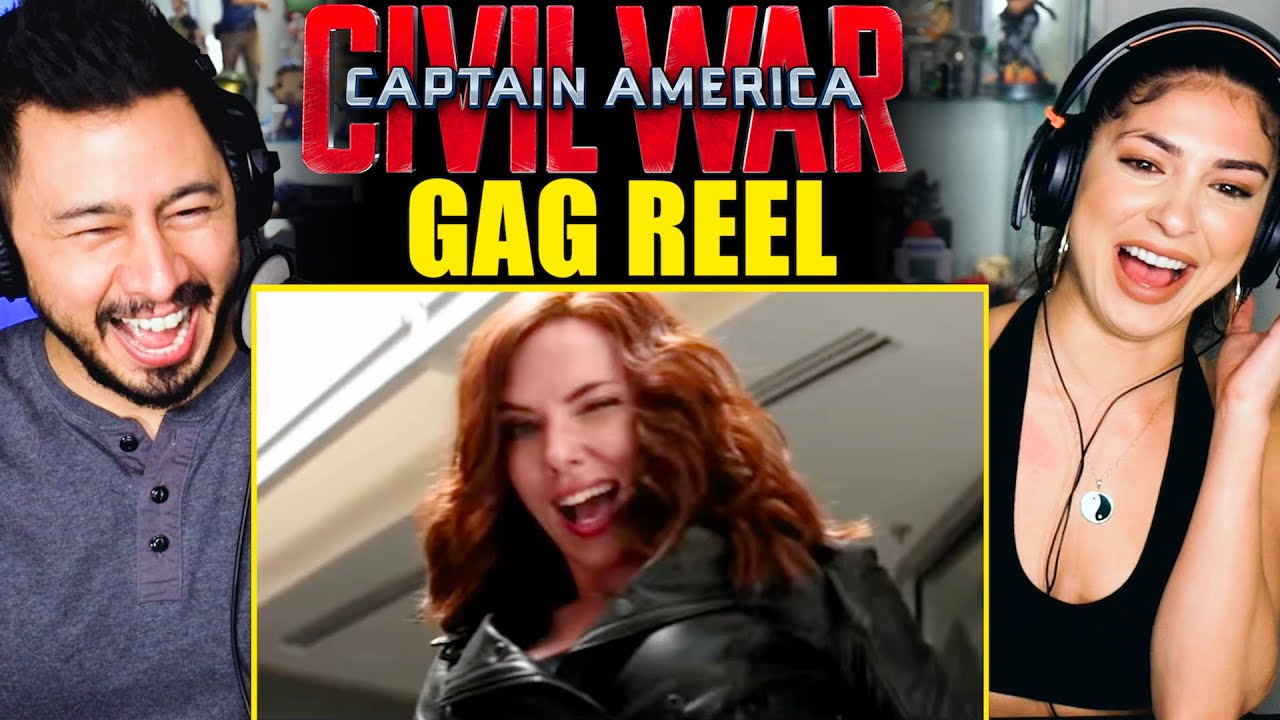 CAPTAIN AMERICA CIVIL WAR GAG REEL | Reaction | Jaby Koay & Steph ...