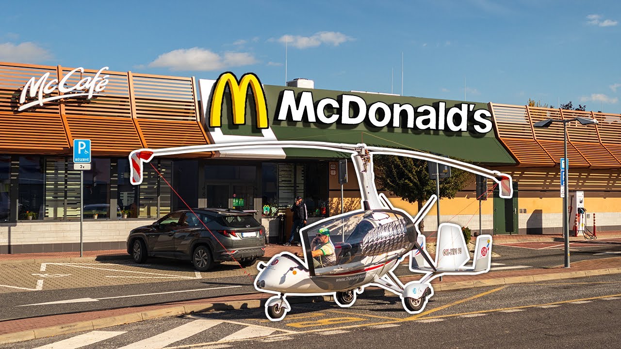Flying and DRIVING Gyrocopter to McDonald's - YouTube