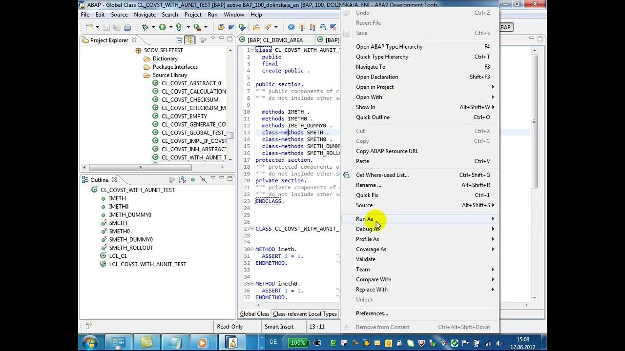 ABAP in Eclipse Tutorials Version Management - YouTube