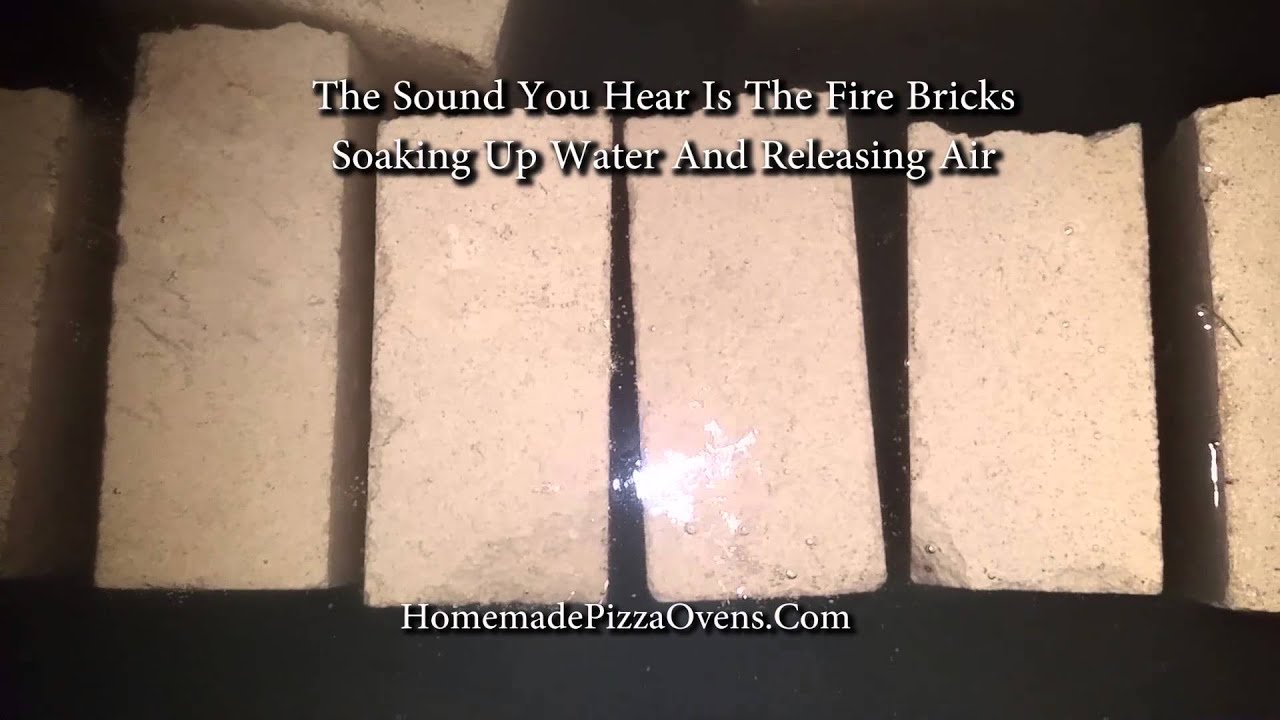 Soaking Fire Bricks In Water Prior To Use - YouTube
