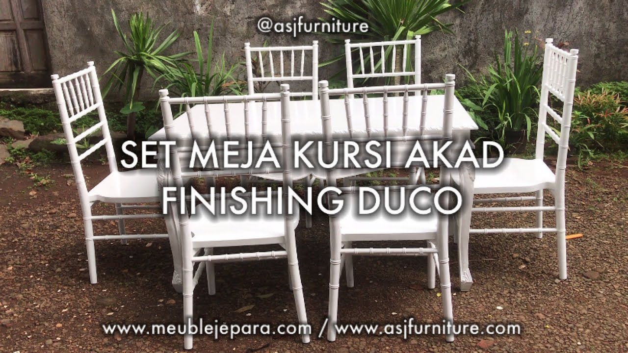 Set Meja Kursi Akad Nikah Warna Duco | Mebel Furniture Jepara - YouTube