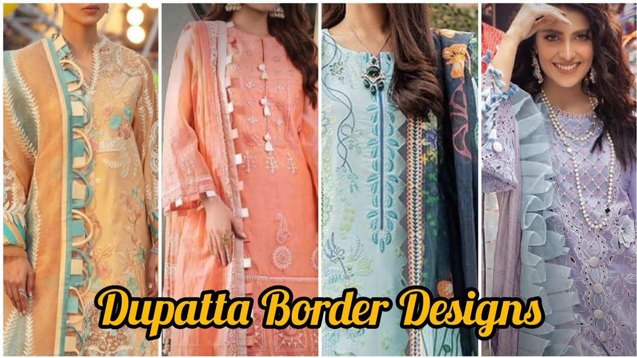 Dupatta Border Design | Fancy/Lawn/Cotton Border Designs Ideas - YouTube