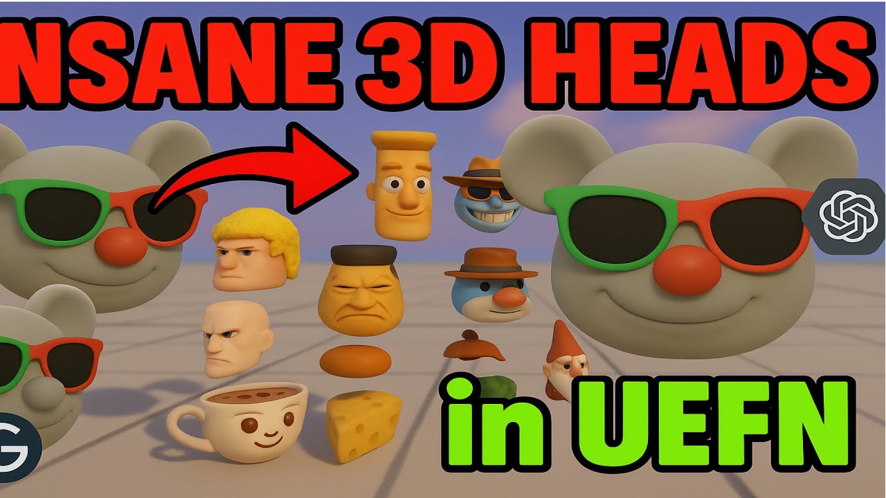 How to Create a 3D Character Head for UEFN Using AI Tools - YouTube