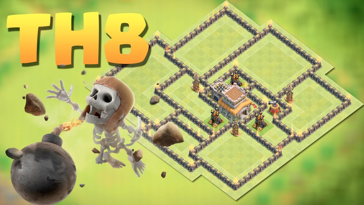Th8 war base with bomb tower anti 3 star|BEST coc Town Hall 8 WAR ...