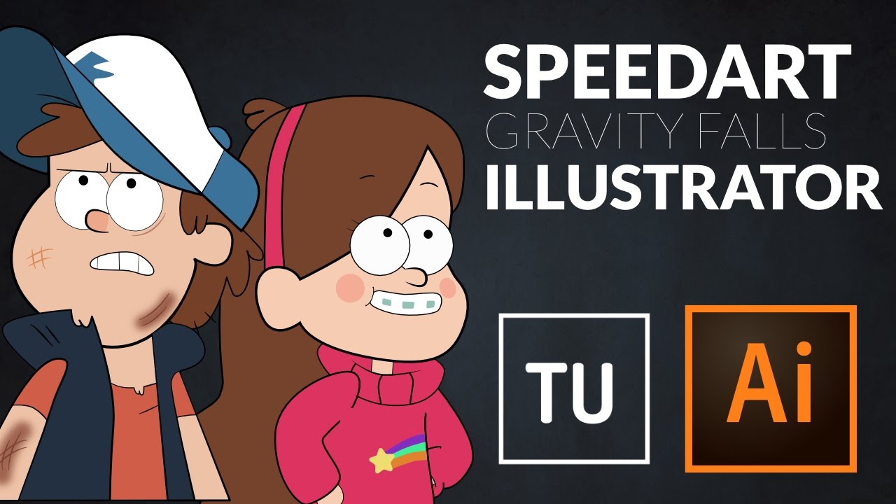 Adobe Illustrator Speedart : gravity falls 2 by Tutsup® - YouTube