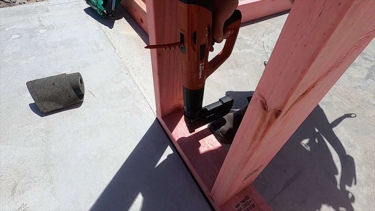 Shooting Timber To Concrete | Hilti DX - YouTube