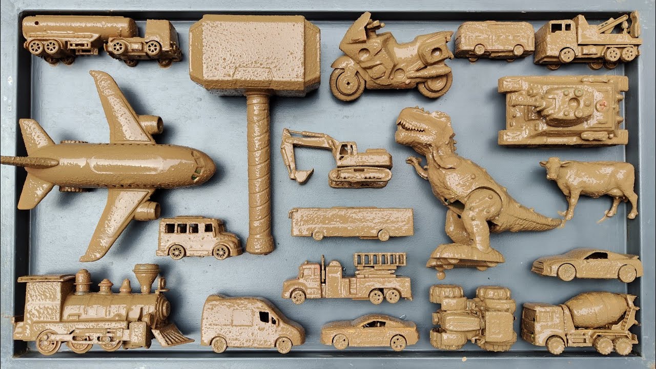 Membersihkan Mainan Mobil Mobilan, Mobil Balap, Truk Molen, Kereta Api ...