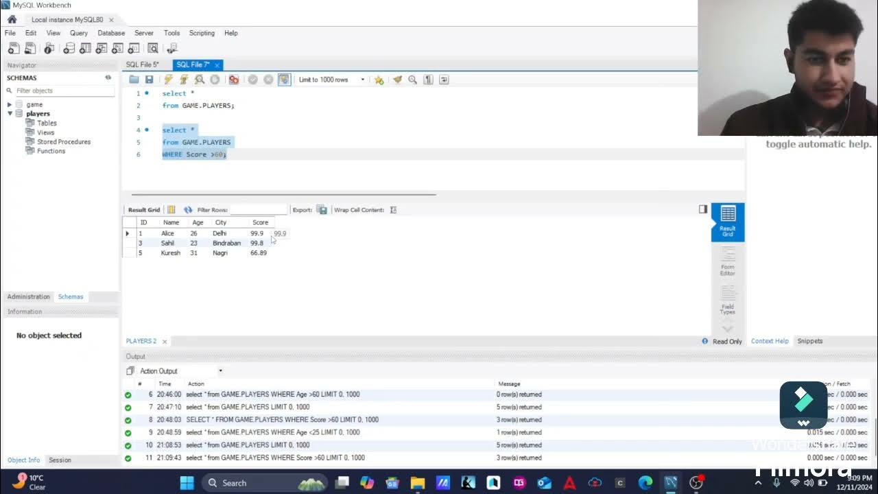 MySQL operations in MySQL workbench - YouTube