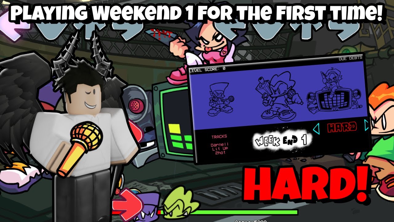 Playing WeekEnd 1 for the first time in Friday Night Funkin'! - YouTube