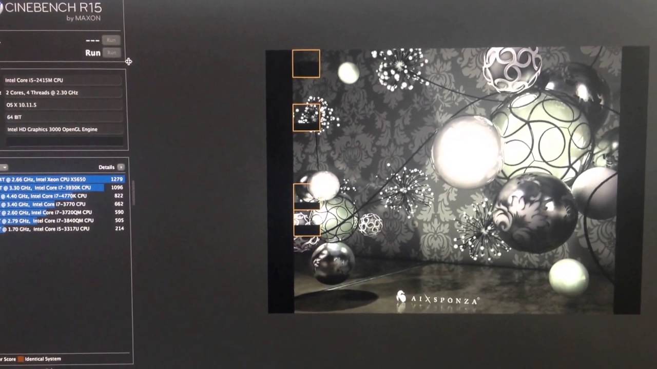 Mac mini 2011 Cinebench (CPU & OpenGL test) - YouTube