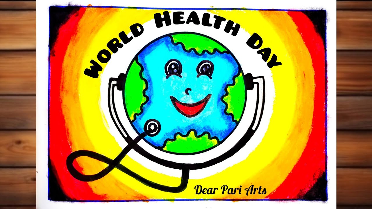 World Health Day Poster Drawing Easy,7 April /How to Draw World Health ...
