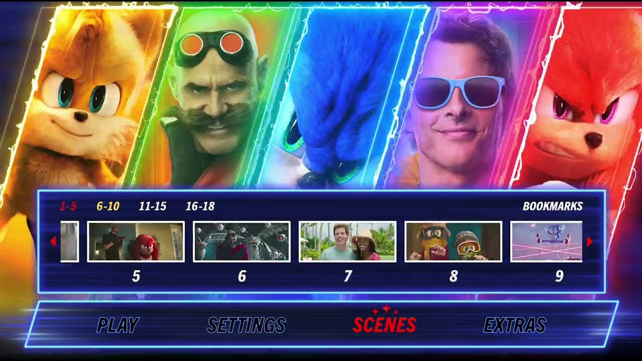 "Sonic the Hedgehog 2" Blu-ray - Exploring the Blu-ray Menus - YouTube