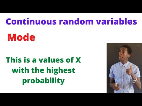 Mode of a continuous random variable............#africastruggle. - YouTube
