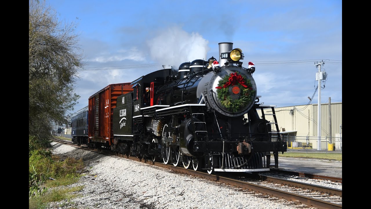 Live Steam USSC Christmas Train Engine 148 - YouTube