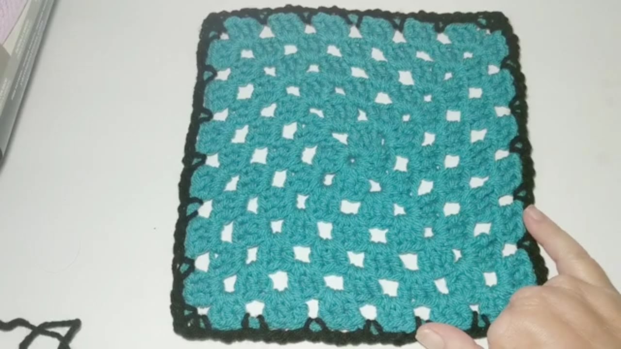 Easy Crochet Border On My Granny Squares * Granny Square Blanket ...