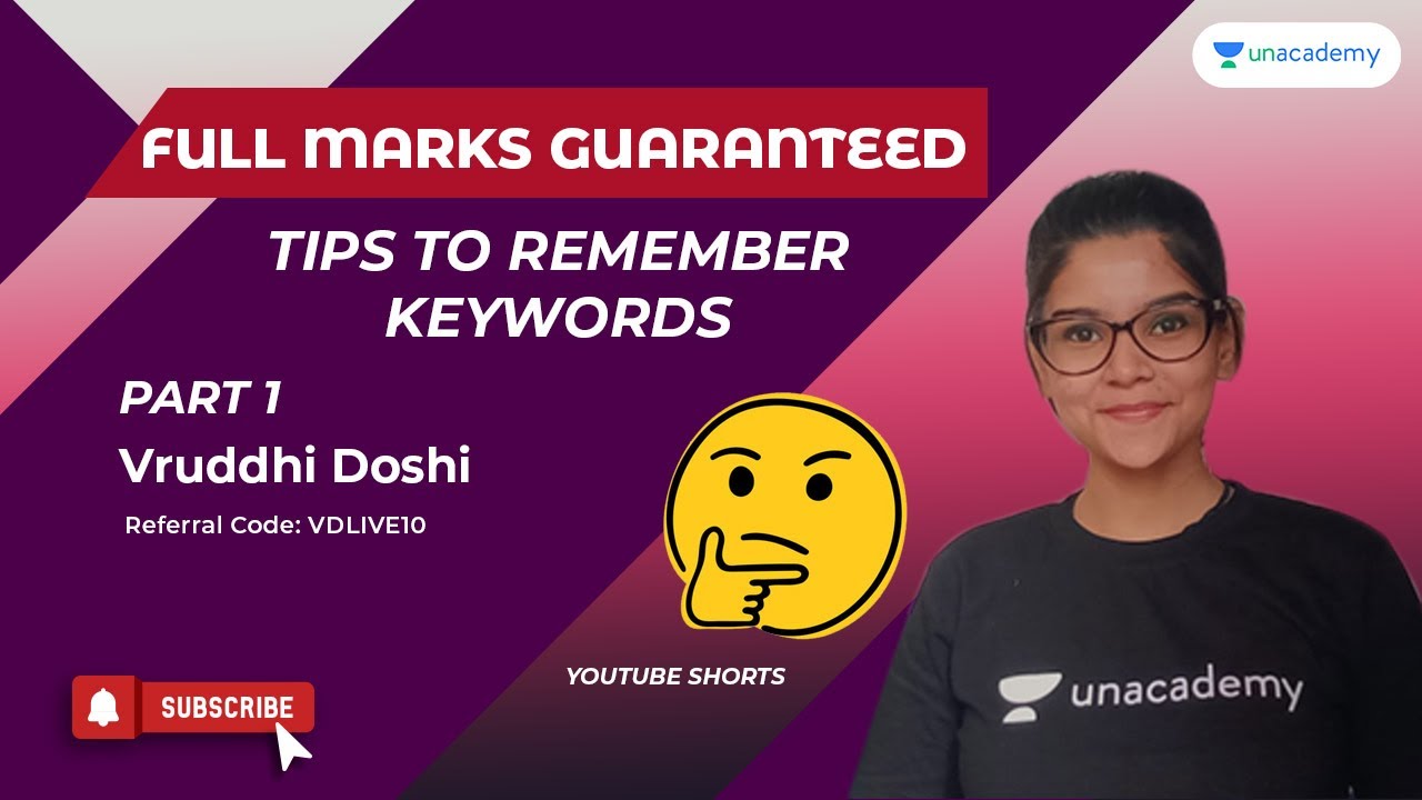 Tips to Remember Keywords - Part 1 | CBSE Class 10th English Term 1 Exam 😦 with Vruddhi Doshi Ma ...