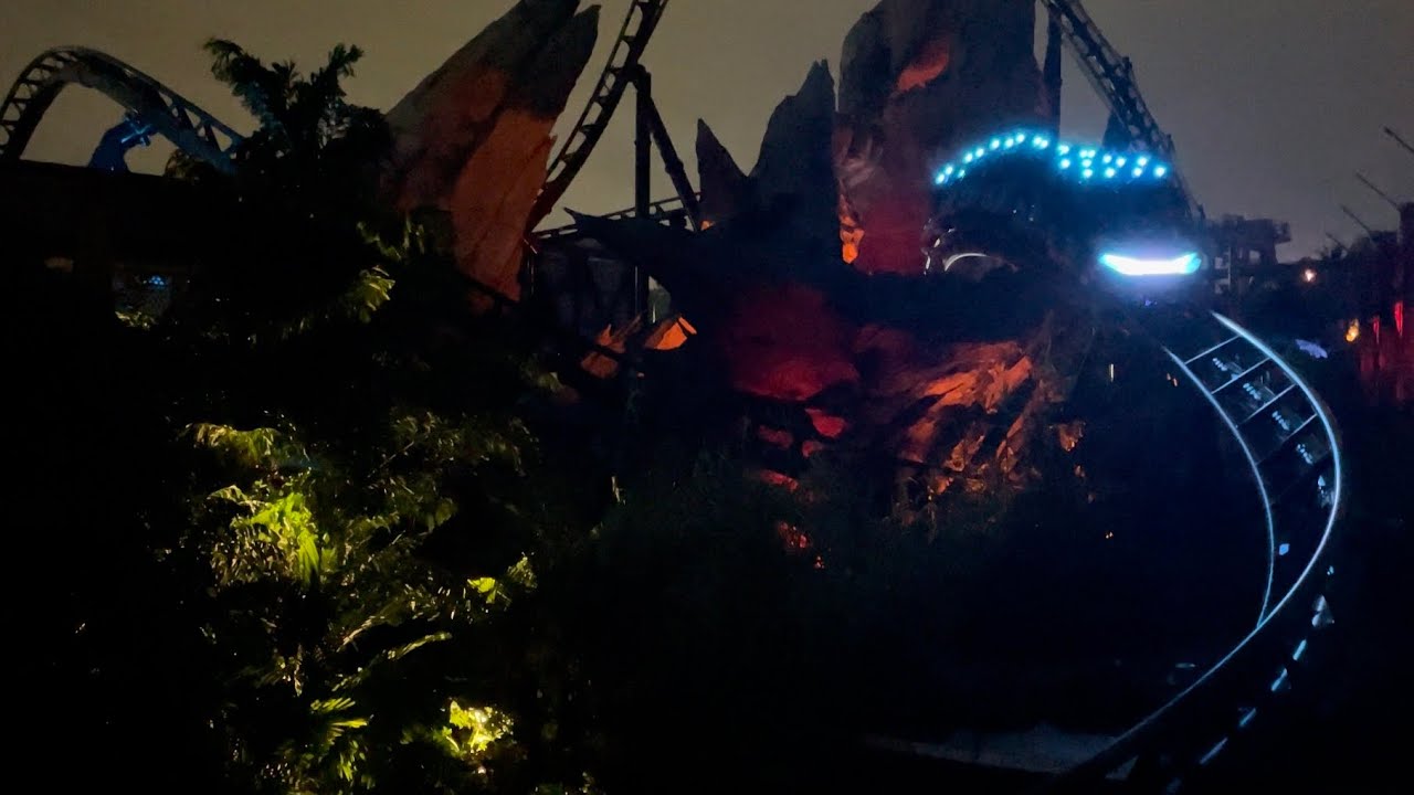 VelociCoaster and Universal at Night - YouTube