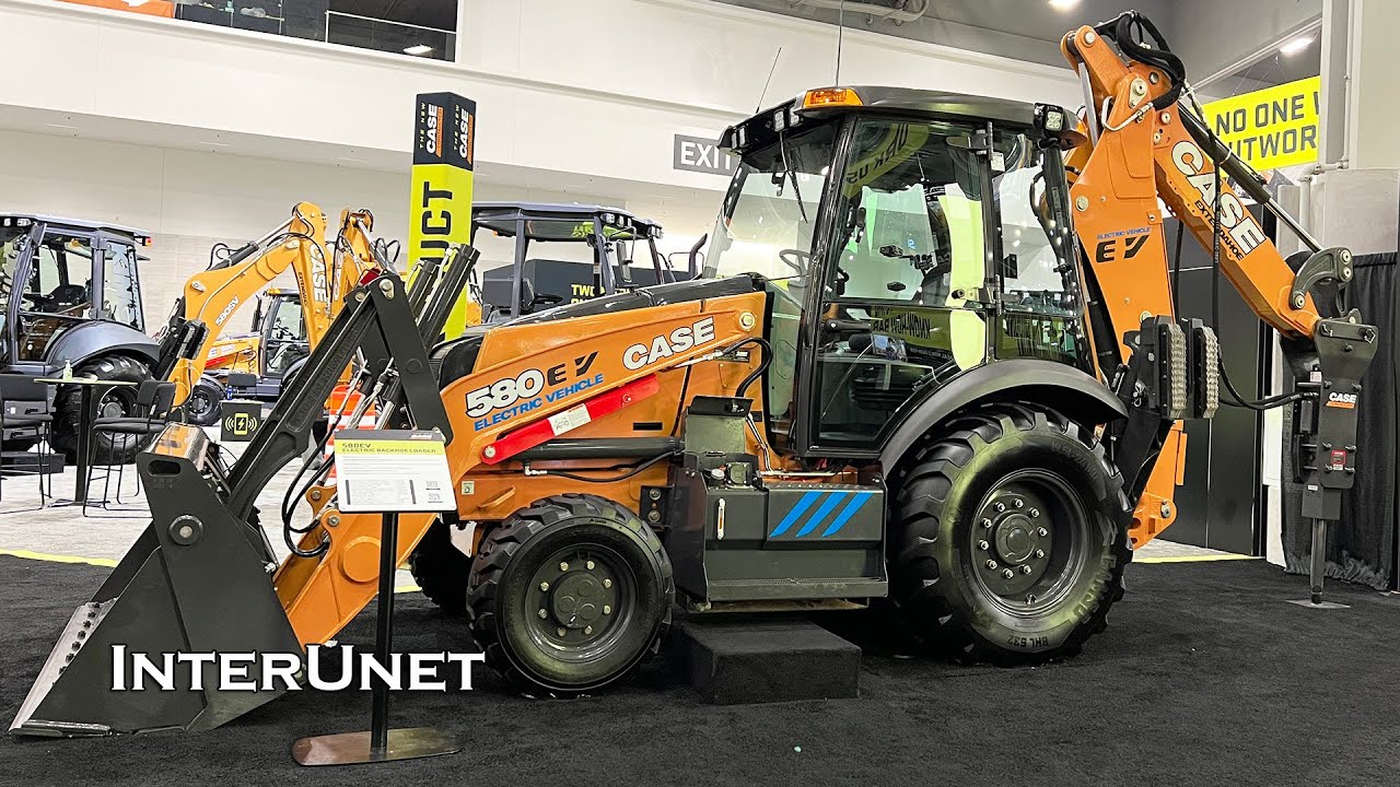 CASE 580EV World's First Fully Electric Backhoe Loader - YouTube