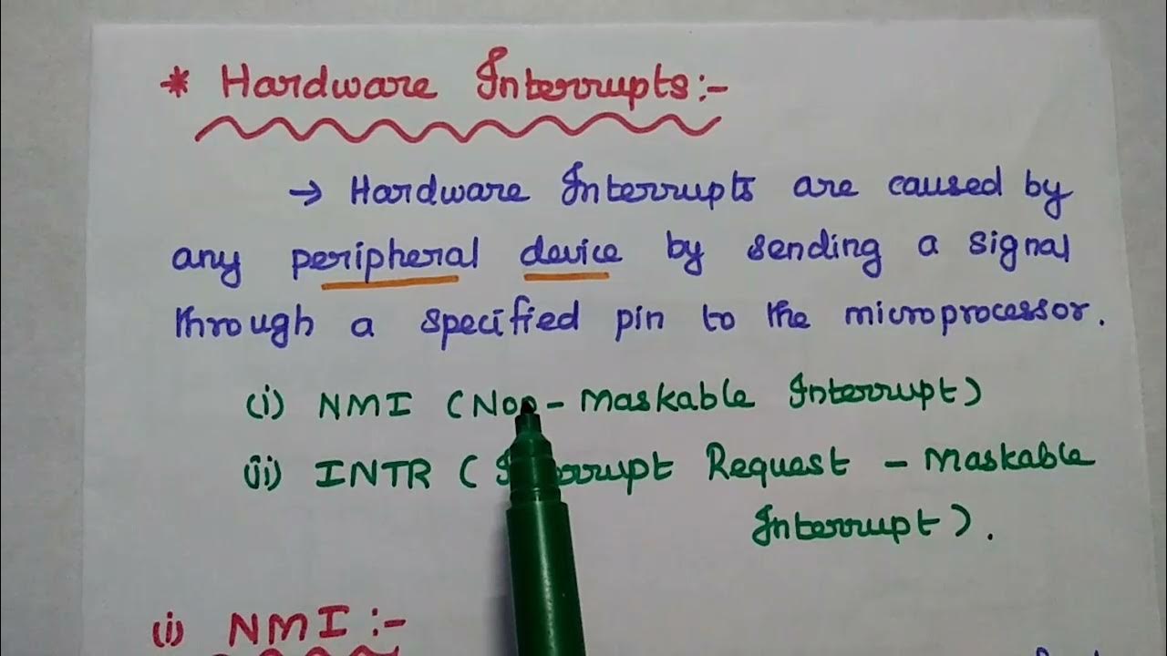 Interrupts of 8086 Microprocessor - Types of Interrupts - MPMC - YouTube