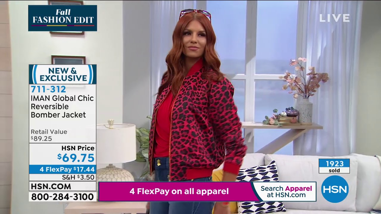 IMAN Global Chic Reversible Bomber Jacket - YouTube