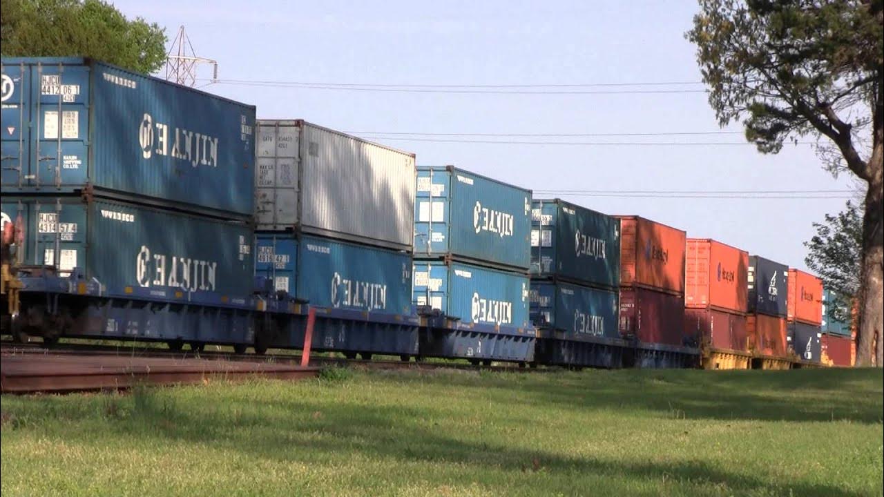 NS: A very long train, 170 rail cars Intermodal WB/ Wellford SC - YouTube
