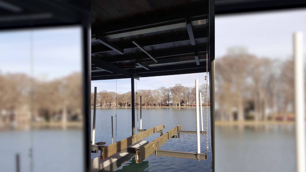 Proteus Boat Lift - Overhead Installation - YouTube