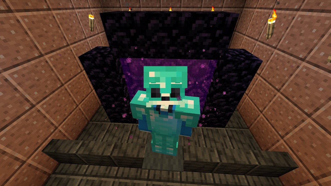 Building a Nether portal in my desert temple base!! | Minecraft: a new ...