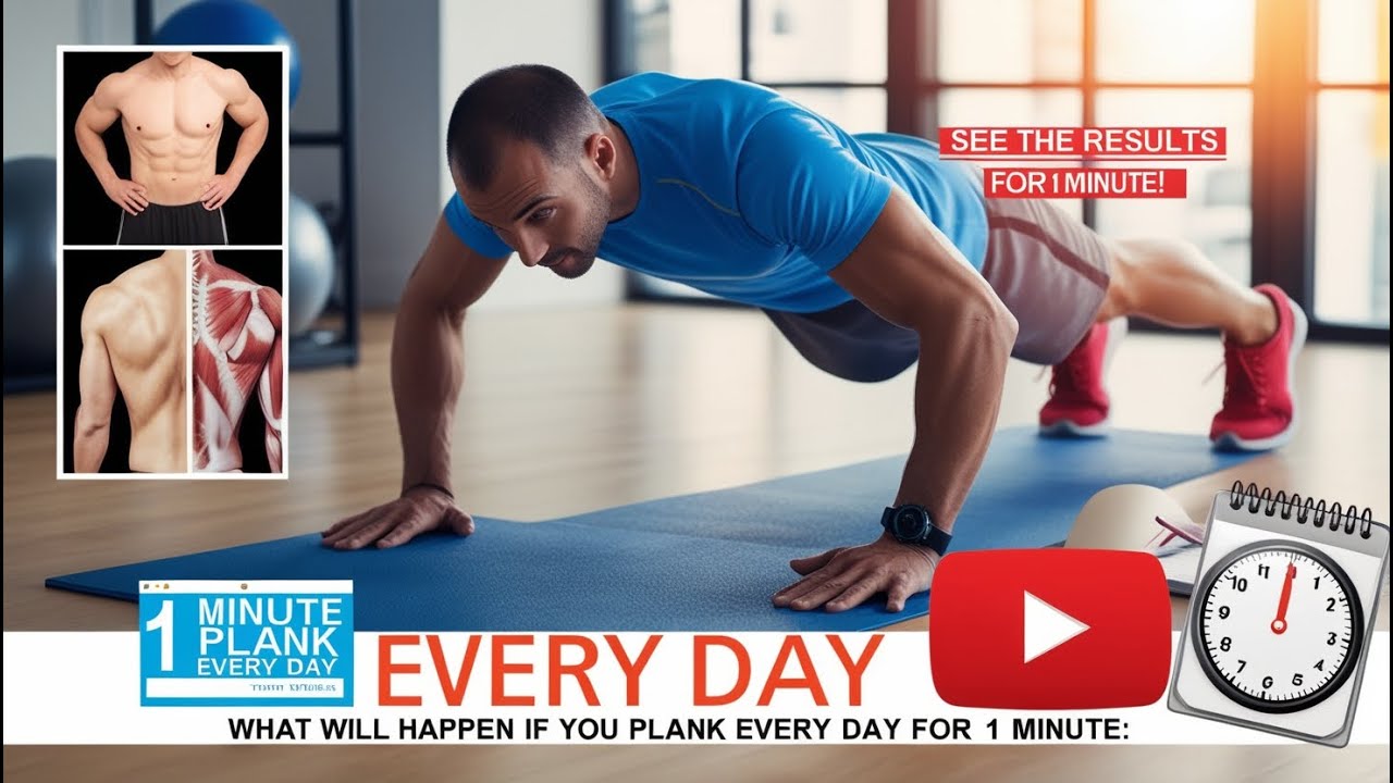 What Will Happen if you Plank Every Day for 1 Minute - YouTube