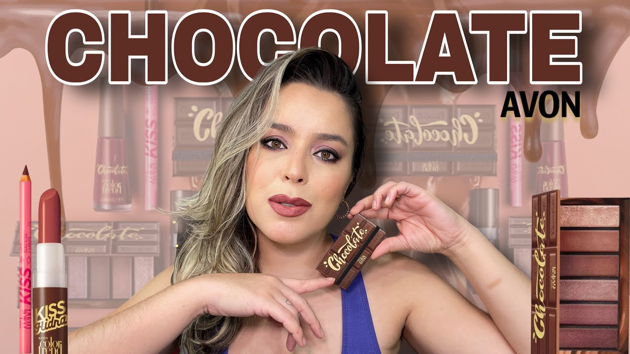 NOVA LINHA CHOCOLATE COLOR TREND DA AVON (Paleta, lapis labial e batom ...