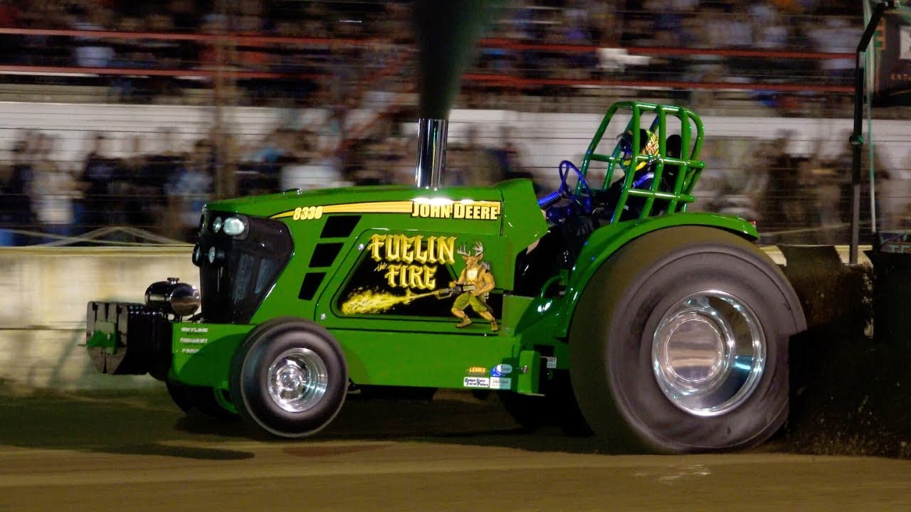 John Deere Tractor Pulling at the 2024 Dodge County Fair! - YouTube