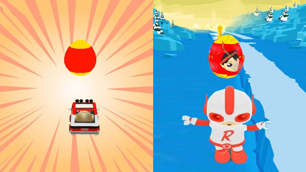 Tag With Ryan Double Egg With Burger Car Panda Van - YouTube