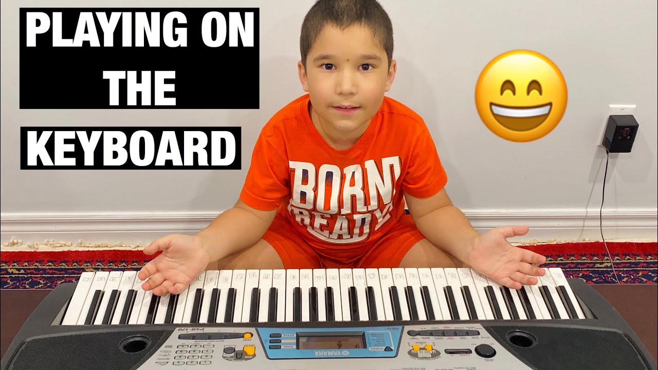 Playing on the keyboard! Learning how to play new songs! - YouTube