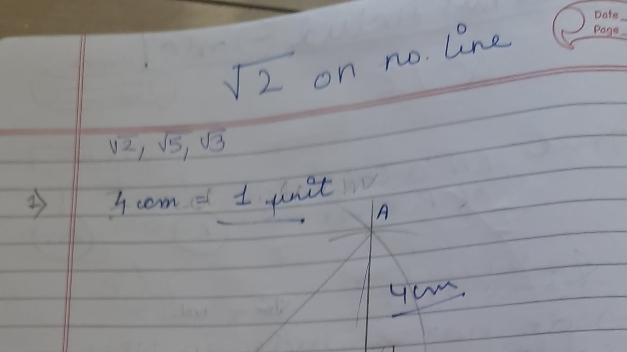 root 2 on no. line - YouTube