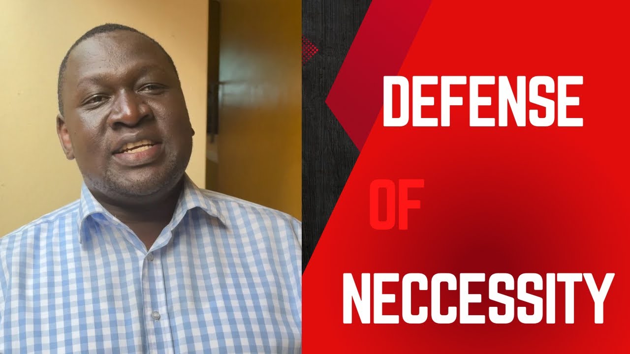 Criminal law 1.Defense of necessity. - YouTube