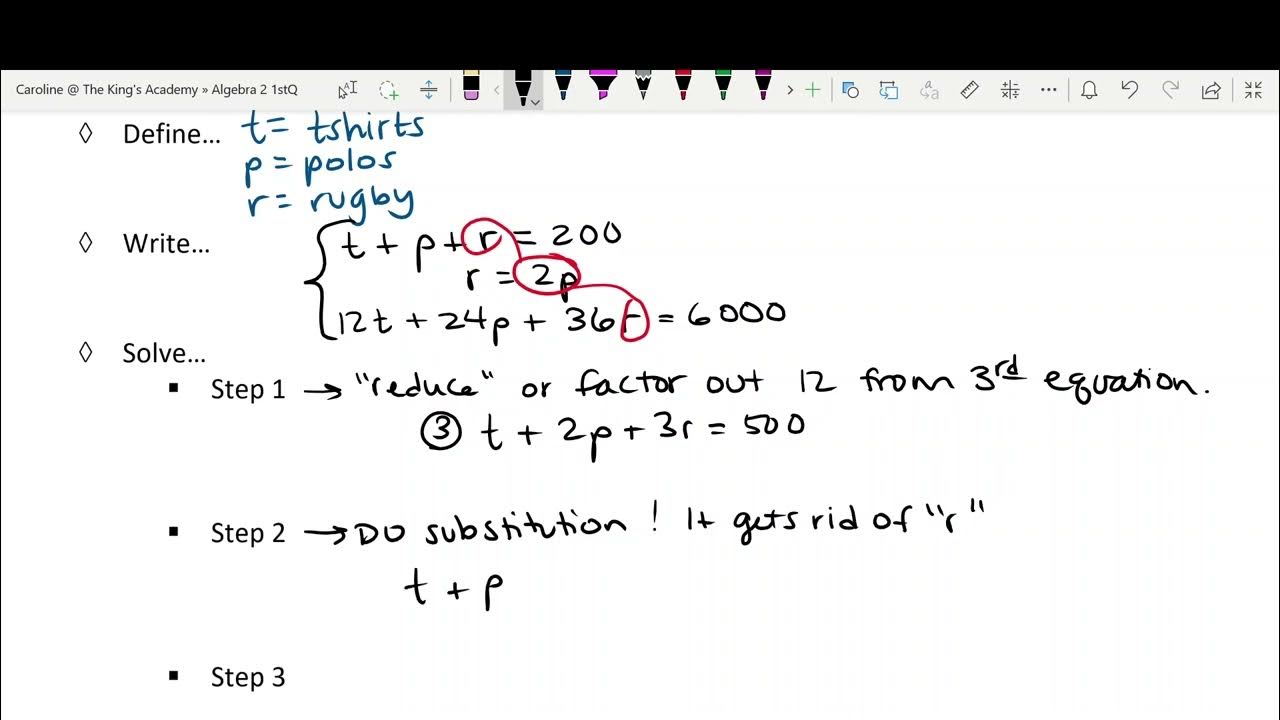 Lesson 3-5 Sept 27 Alg2 - YouTube