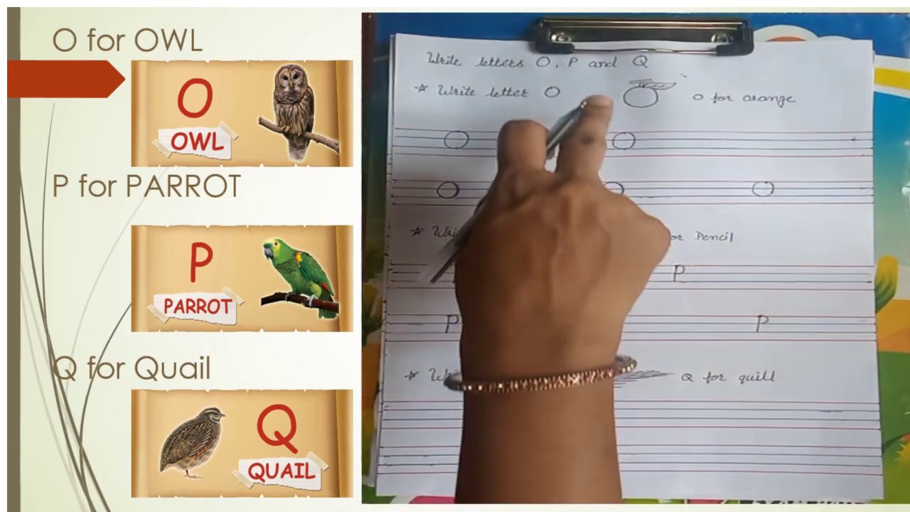 HOW TO WRITE ALPHABET A B C D | WRITE LETTER O P Q | KIDS LEARNING ...