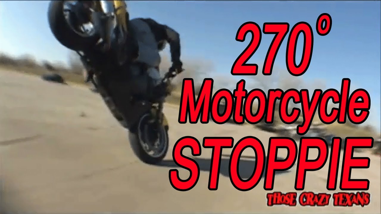 270 Degree Motorcycle Stoppie Skill - YouTube