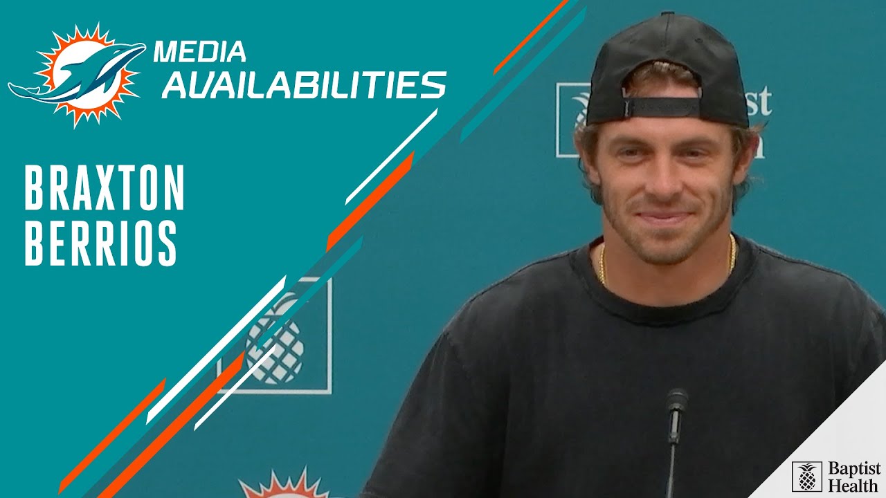 Braxton Berrios meets with the media | Miami Dolphins - YouTube