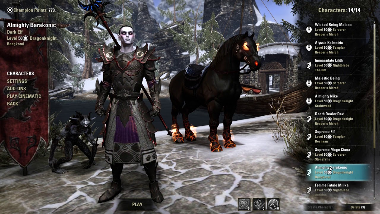 All of my ESO characters - YouTube