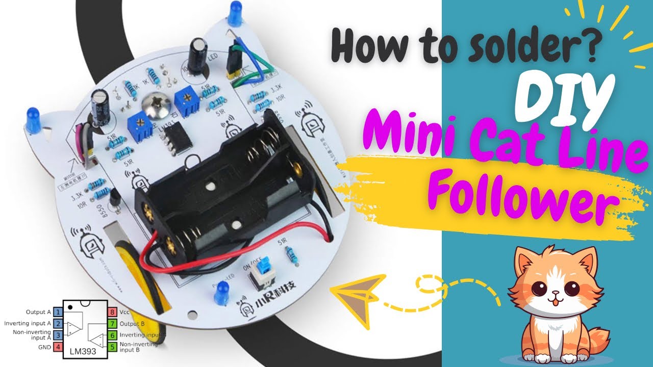 DIY Mini Cat Line Follower Tracking Robot Assembling || #diy # ...
