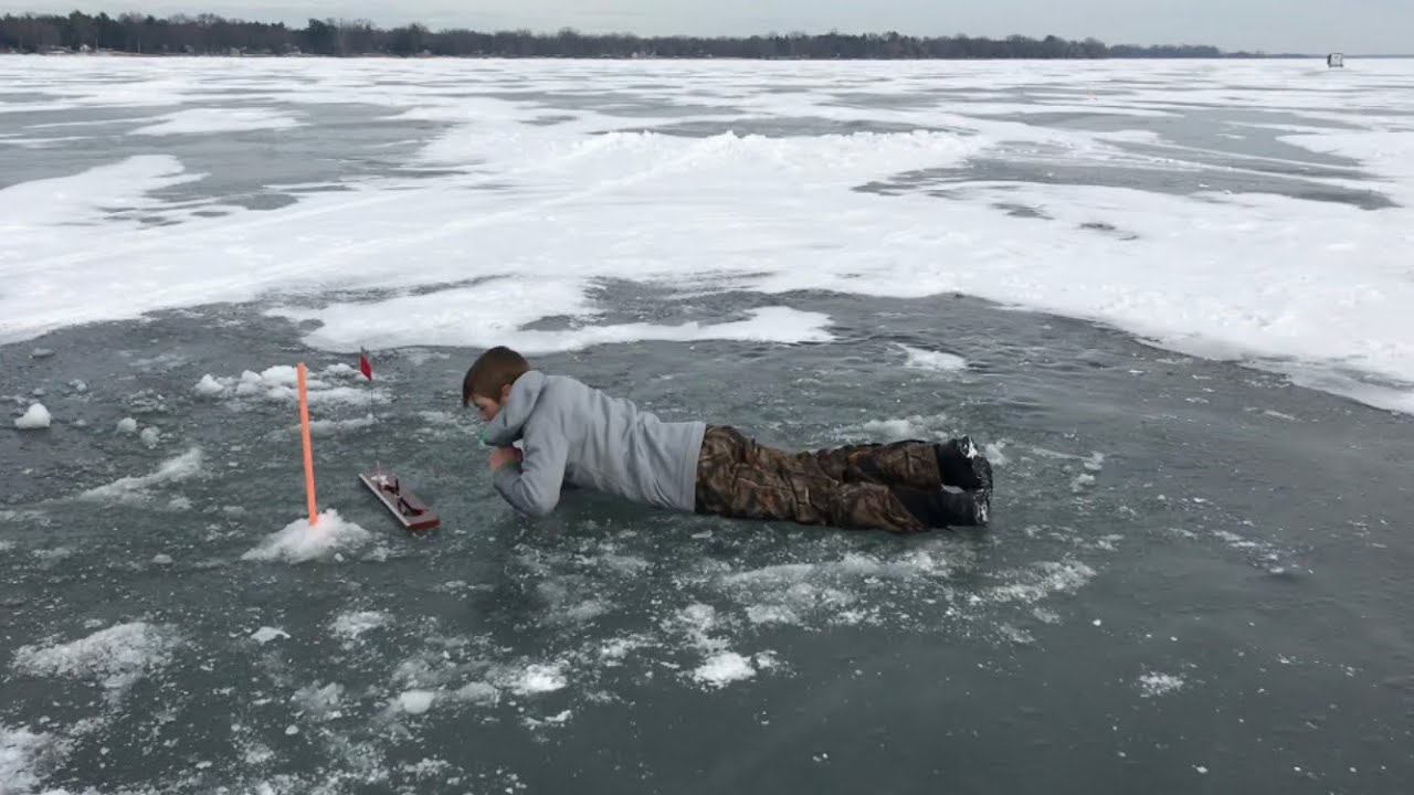 Ice Fishing Fail Compilation - YouTube