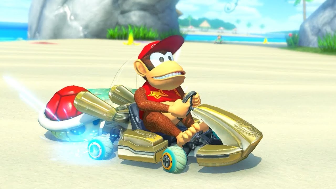 Mario Kart 8 Deluxe Shell Cup Mirror - Diddy Kong - YouTube