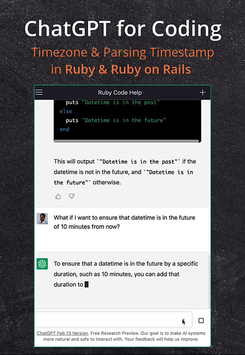 Chatgpt Tips For Coding Timezone And Timestamp Parsing In Ruby And Rails On Rails Shorts Youtube