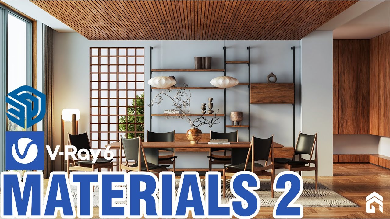Sketchup Vray Dining Room Materials Part II Tutorial - YouTube
