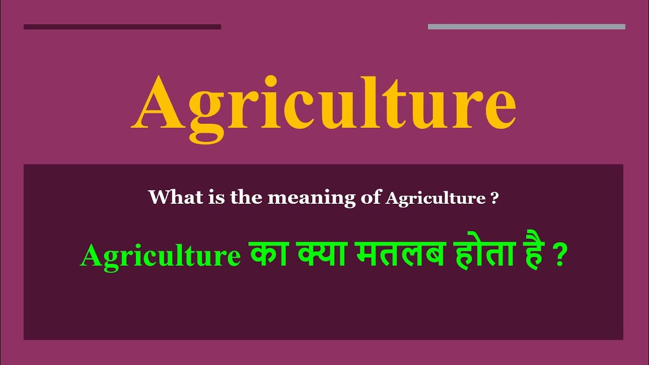 Agriculture Meaning In Hindi Agriculture Ka Kya Matlab Hota Hai agriculture-meaning-in-hindi-agriculture-ka-kya-matlab-hota-hai