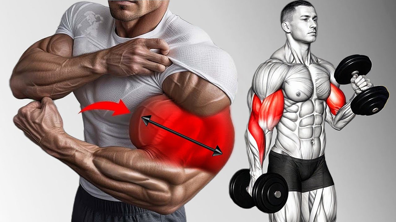 How To Grow Your Arms | Arm Workout | Bicep Tricep dumbbells workout ...