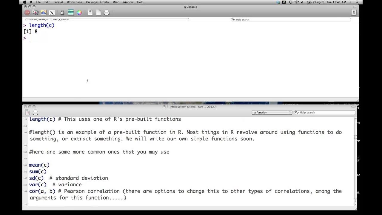 Introduction to R part III: Relational operators, basic math functions - YouTube