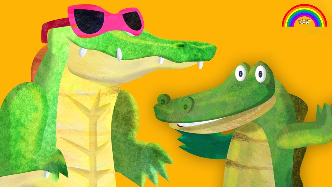 Crocodile Alligator Song | घड़ियाल चालाक जलीय जीव | By Saptrang Poetry ...